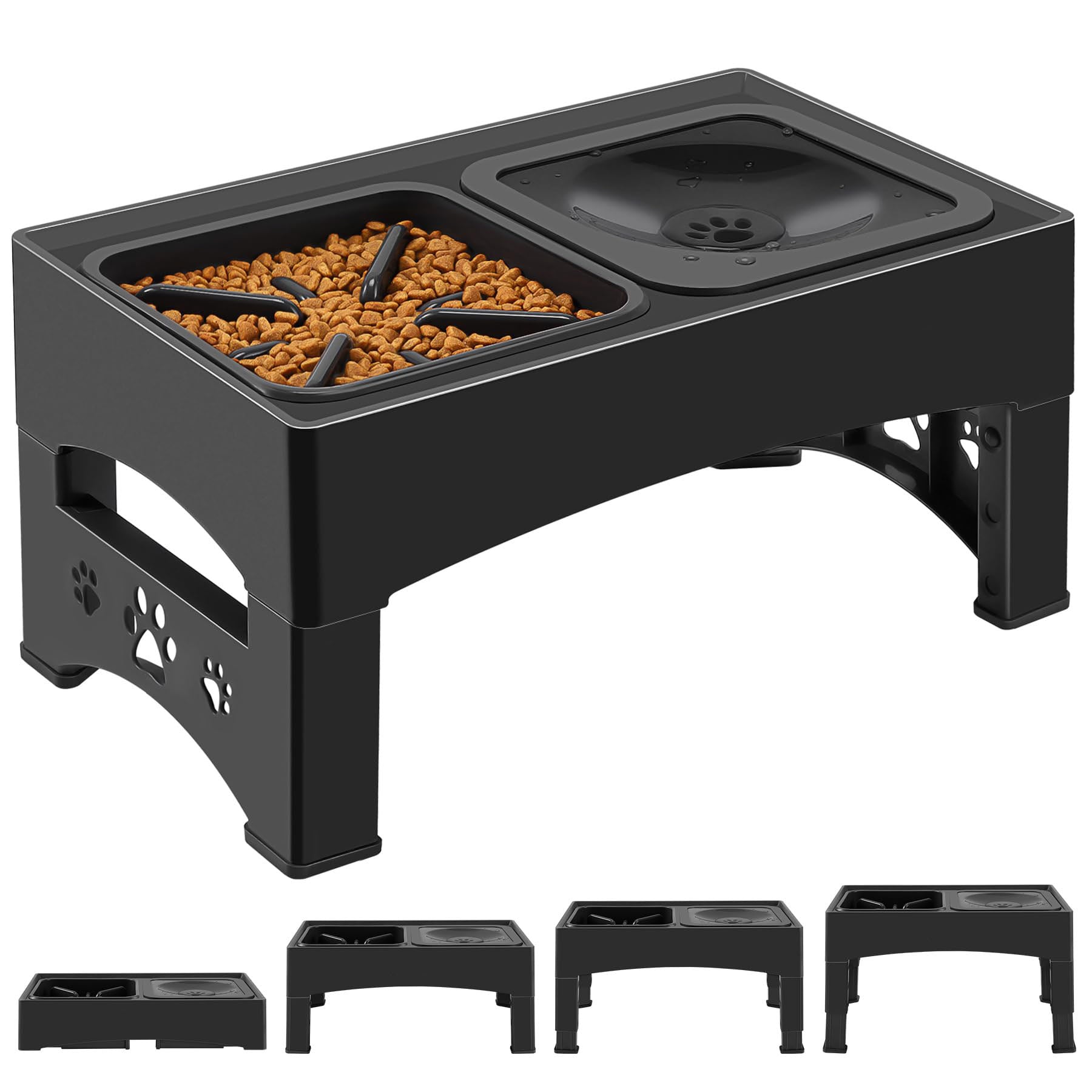 Four-Level Adjustable Pet Feeding Table – ELEGX